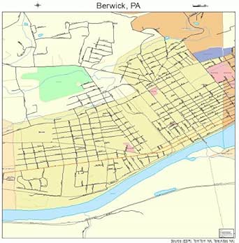 Amazon.com: Large Street & Road Map of Berwick, Pennsylvania PA ...