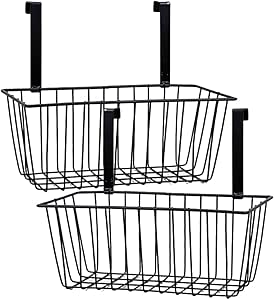 Amazon.com: Kichvoe Hanging Wall Wire Baskets 2pcs Kitchen Wire Storage Baskets Organizer for ...