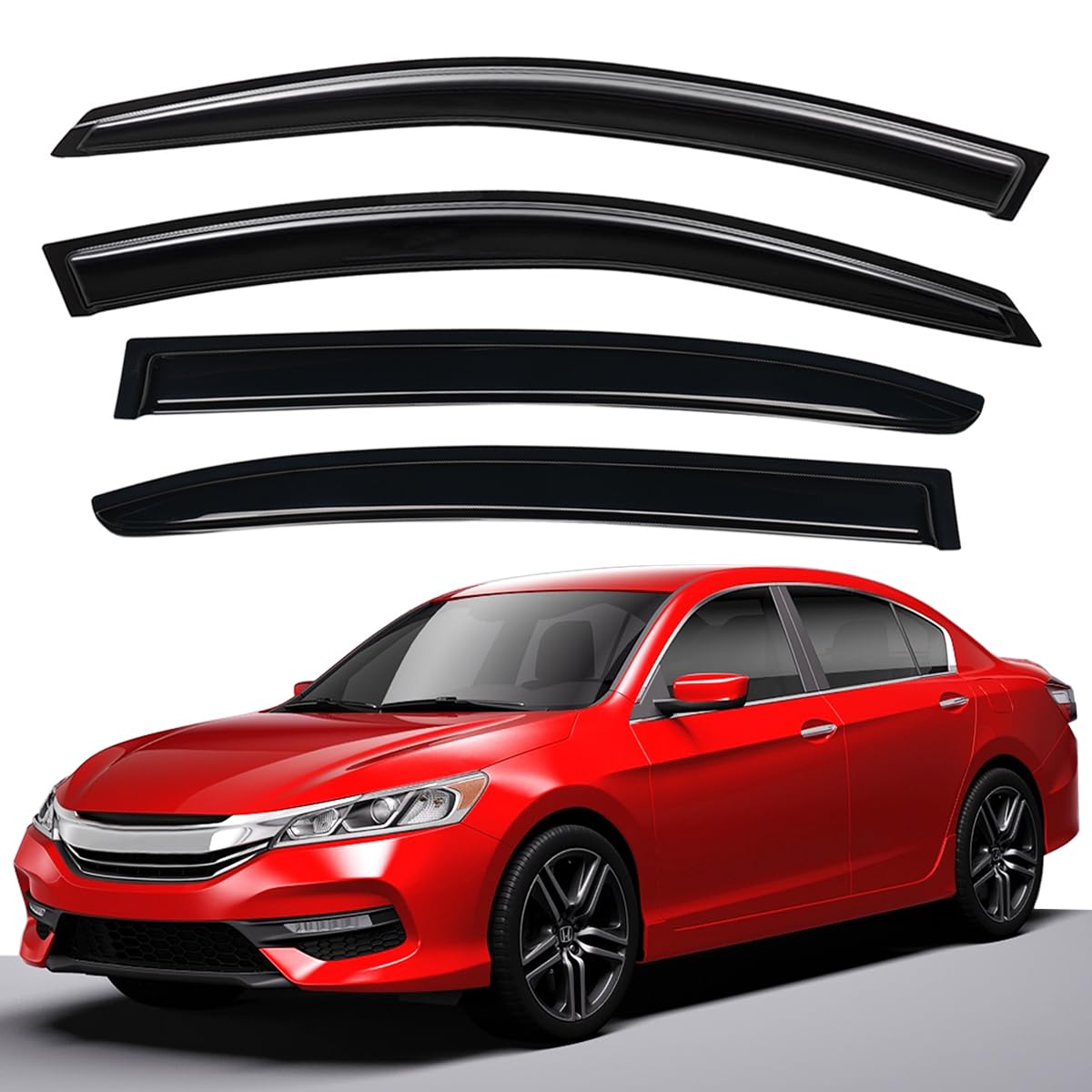Lightronic WV94535 Outside-Mount Side Window Deflectors & Visors Vent ...
