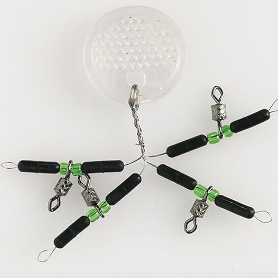 Stopper in Gomma Chicchi di Riso con Perline e girella Rolling Attacco terminali Lenza ...