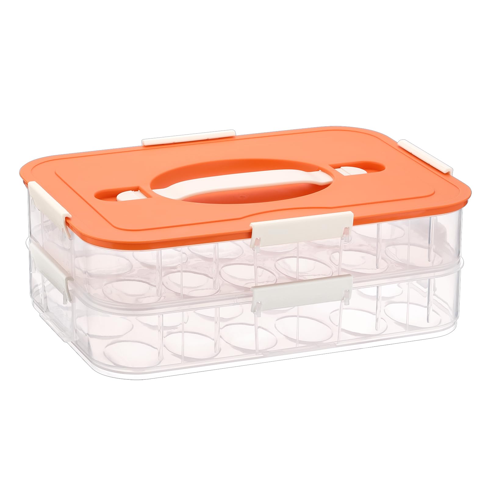 Amazon.com: BTSKY Deviled Egg Platter with Lid, 2-Layer 36 Slots ...