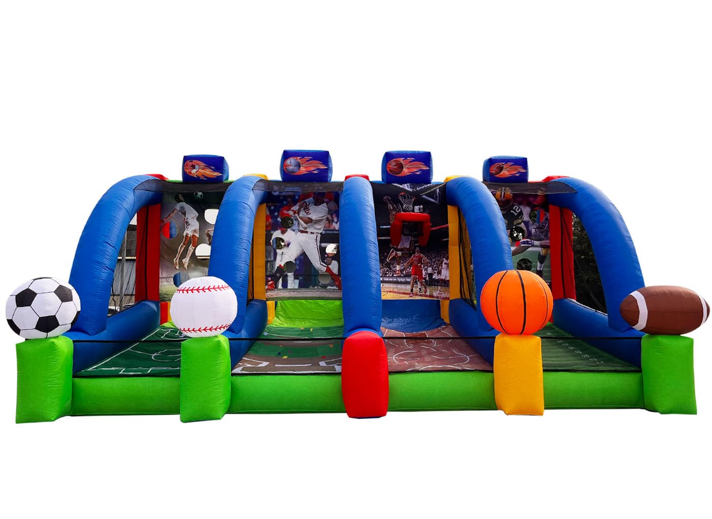 Amazon.com: Portable Inflatable Soccer Dart & Basketball Hoop ...