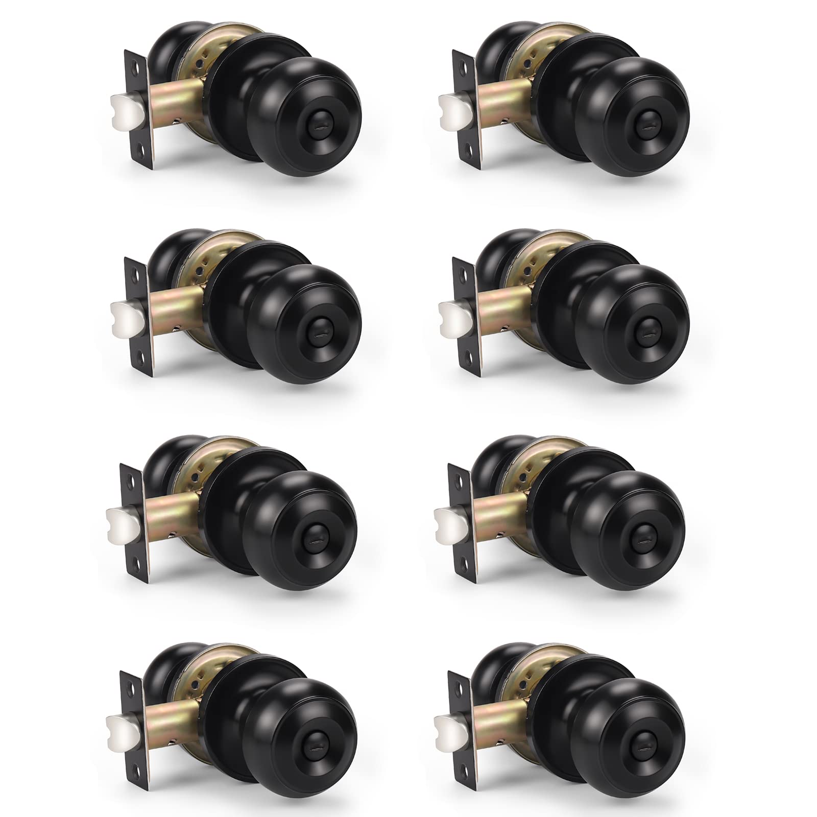Snapklik.com : KNOBWELL Black Interior Door Knob - Privacy Bedroom ...