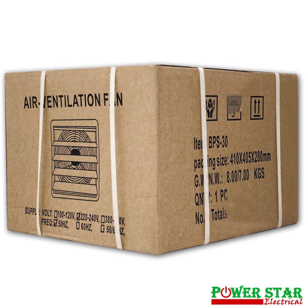 Extractor Ventilation Axial Fan with Safety Louver Shutter (24", Grey ...