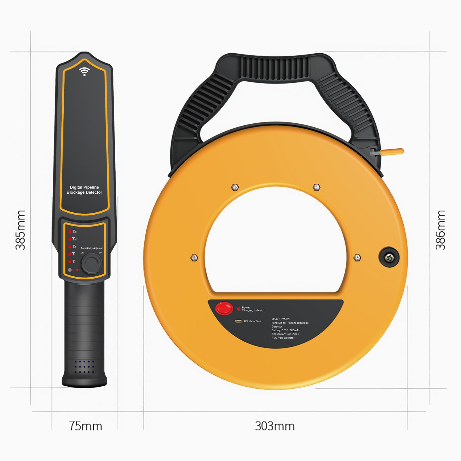 Snapklik.com : Pipeline Blockage Detector Locator, 20M Electromagnetic ...
