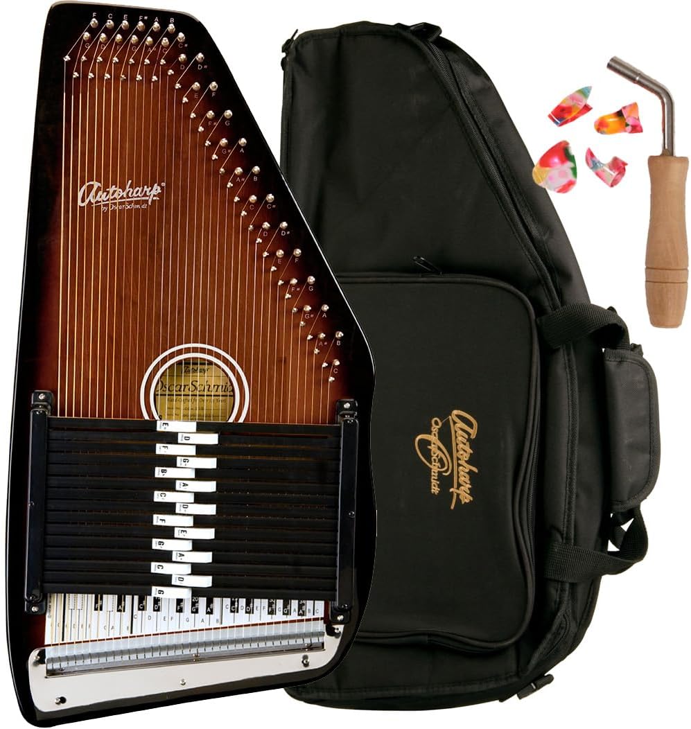 Amazon.com: Oscar Schmidt OS21C 21 Chord Classic Autoharp with AC445 ...