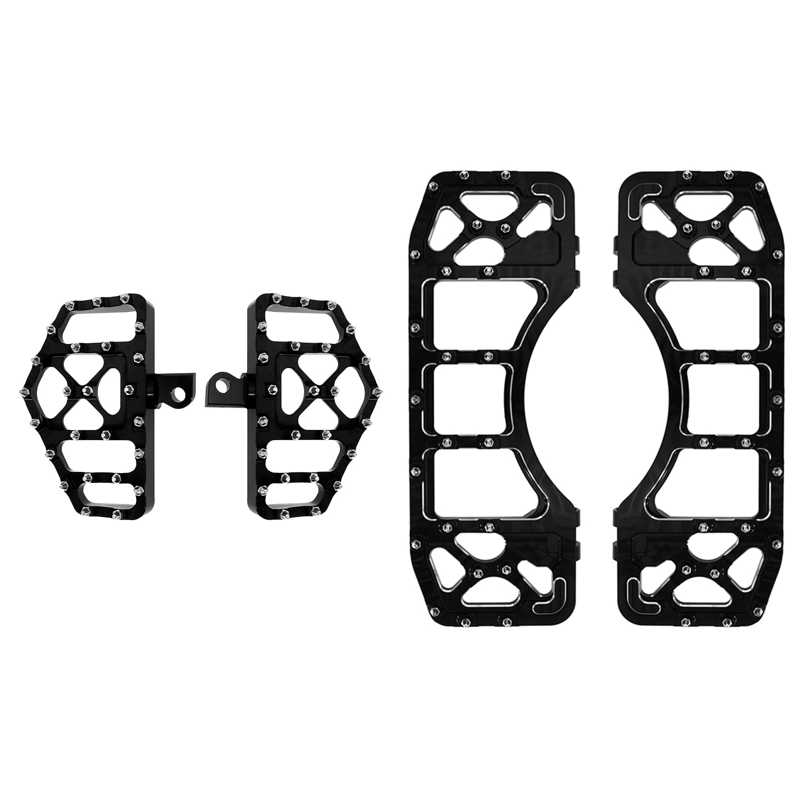 Amazon.com: HCmotorku Motorcycle Floorboards Set Driver Passenger ...