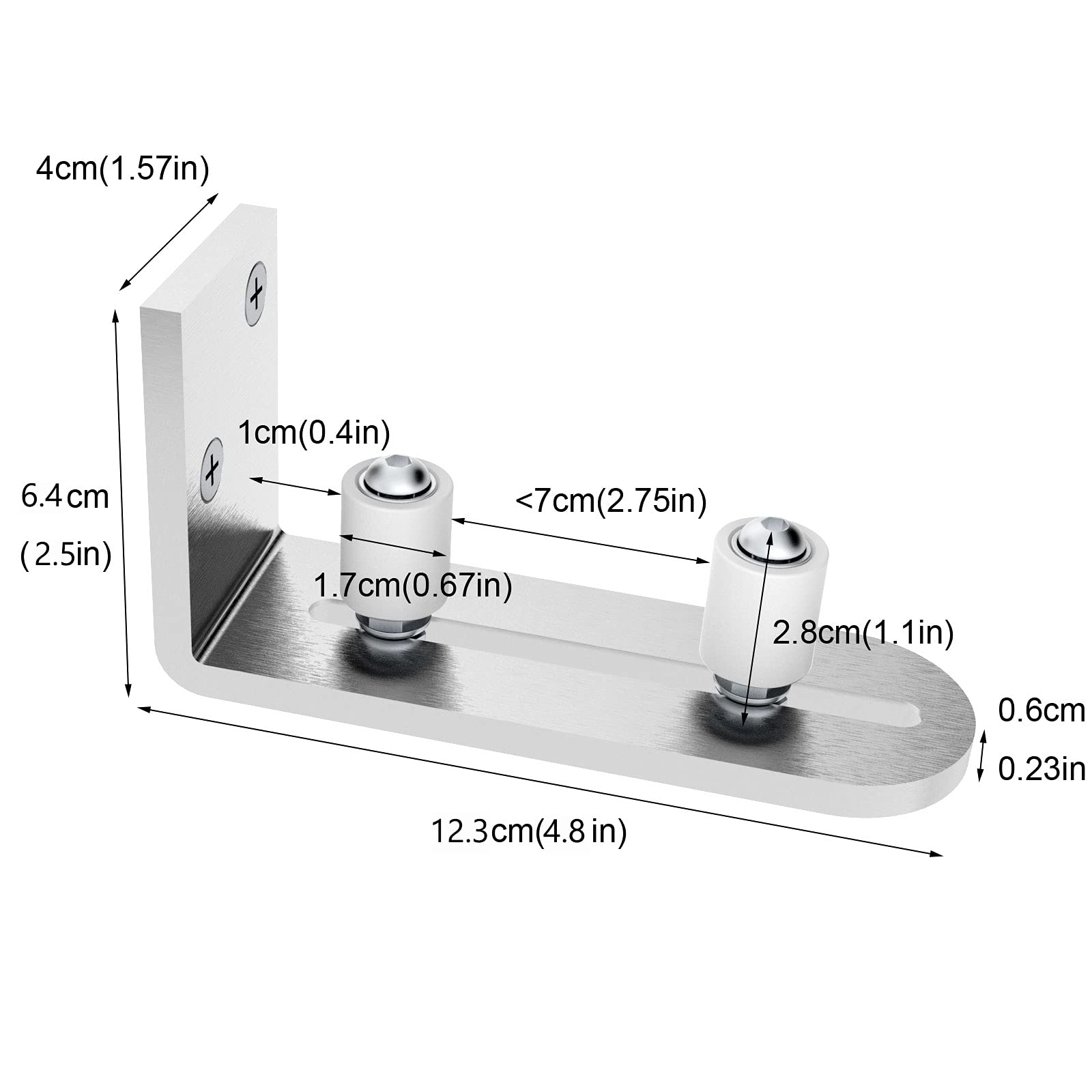 Snapklik.com : Barn Door Floor Guide Stainless Steel Adjustable Sliding ...