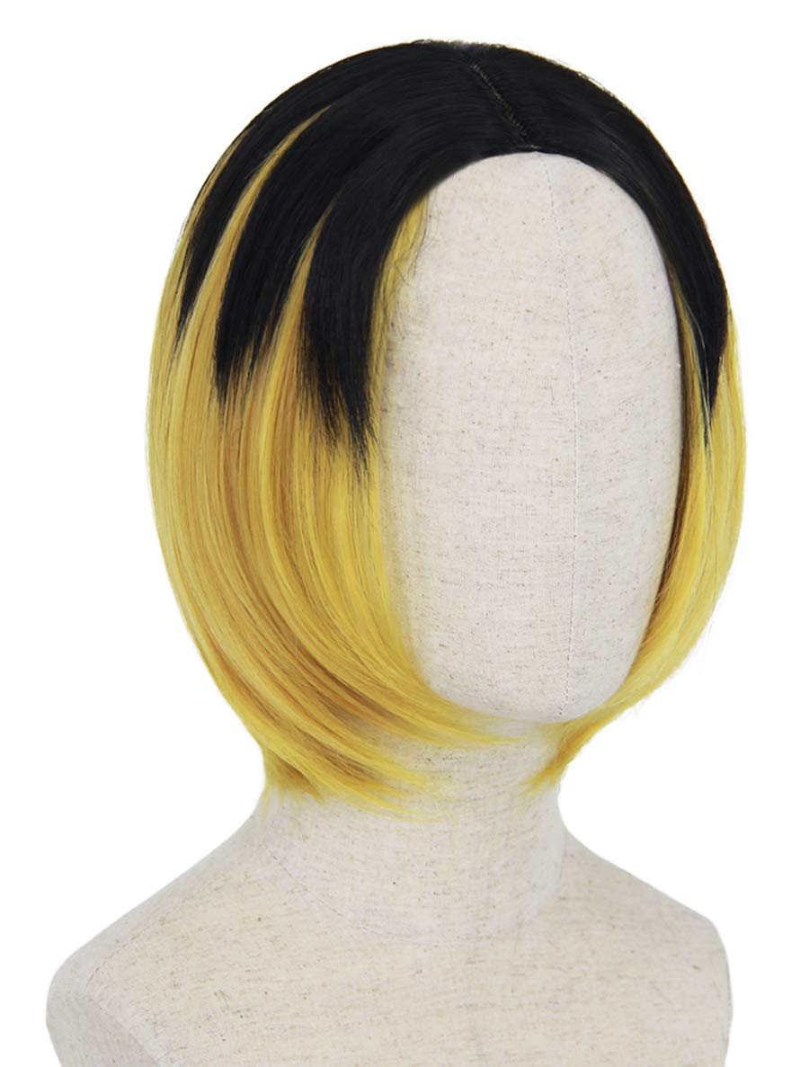 Blonde Wigs for Kozume Kenma Cosplay Haikyuu Costume Ombre Short Blonde ...