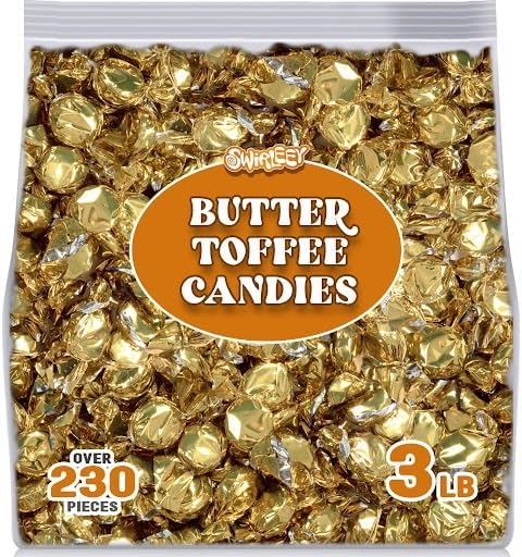 Amazon.com : Gold Foil Candies - 3LB - Butter Toffee Candies for Candy ...