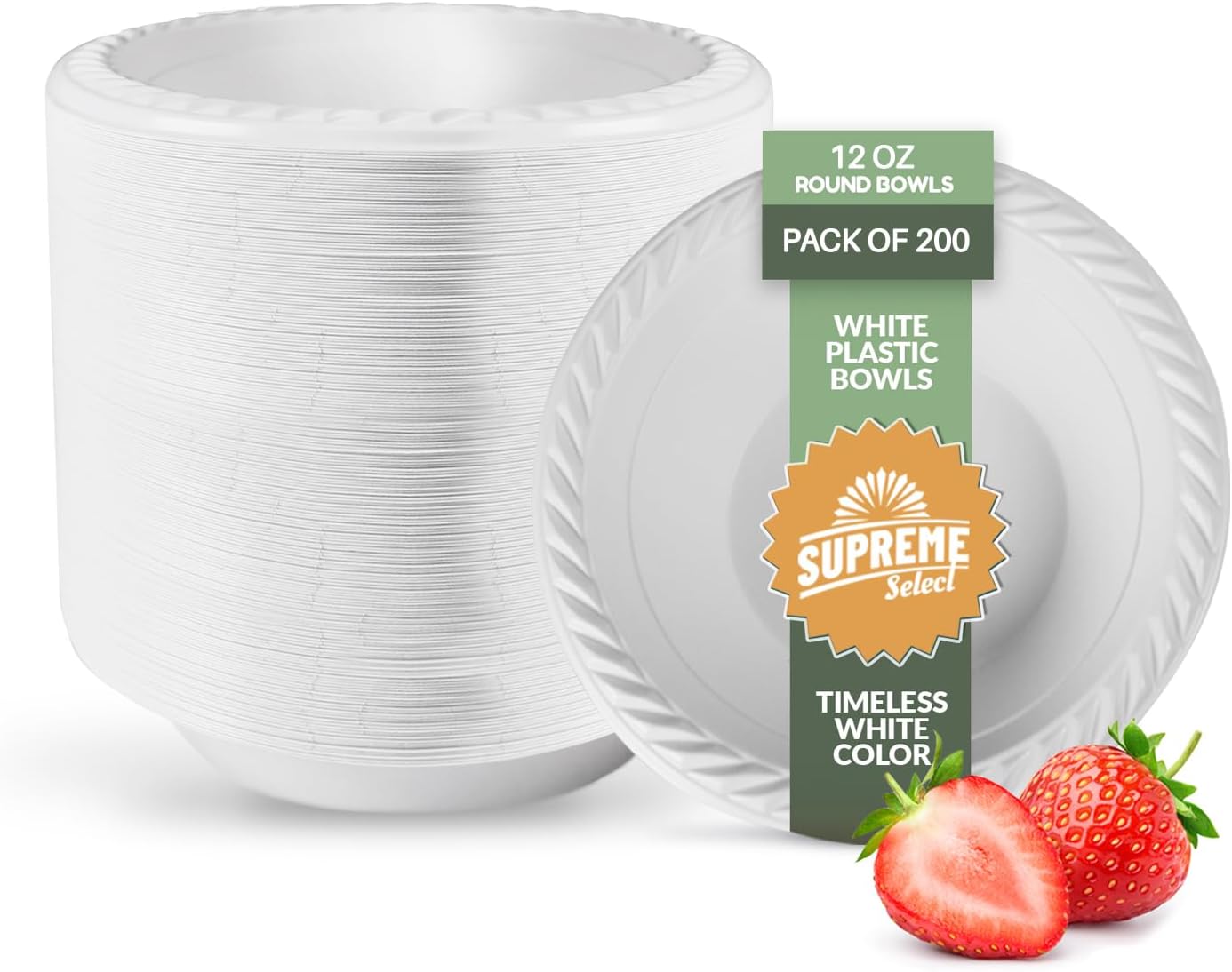 Amazon.com: Cuisine Black Plastic Bowls - 5oz. (Pack of 100) - Durable ...