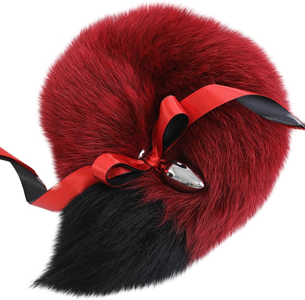 Amazon.com: ZAHIKA Tail Plug Fox Tail Anal Butt Plug for Women Men-Red ...