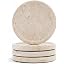 Earthen Crafts Travertine Marble Coasters Set of 4 for Drinks 4 Inches ...