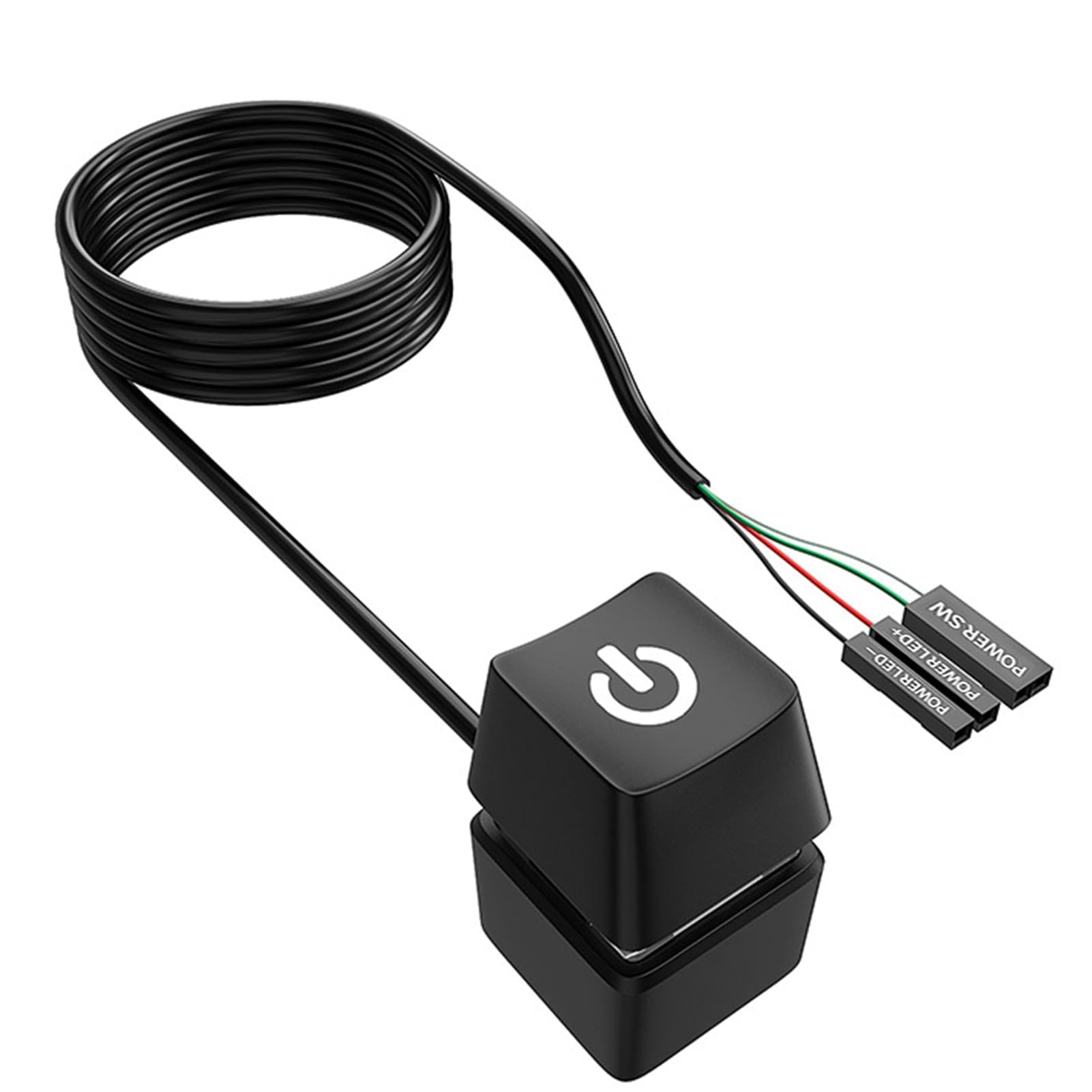 Computer Power Button Extension Switch, PC Desktop Power Supply Switch ...