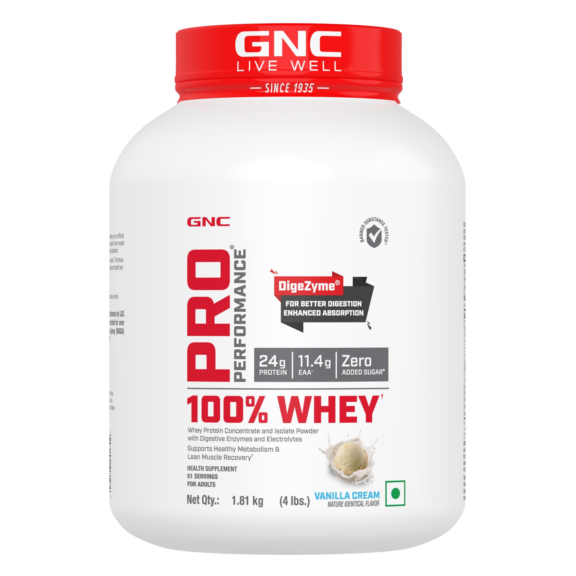 Buy GNCPro Performance 100% Whey Protein | 4 lbs | Muscle Growth ...