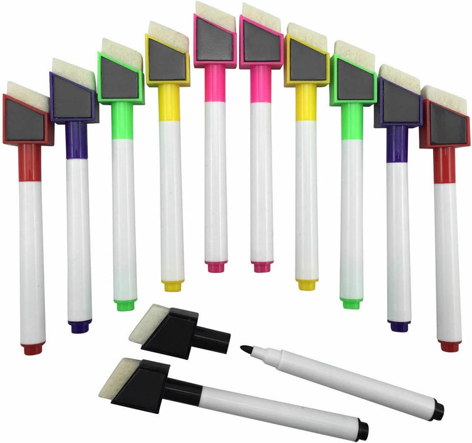 VEYLIN Whiteboard Markers/ Pen and Eraser set for Kids, 9 Piecs, Fine ...
