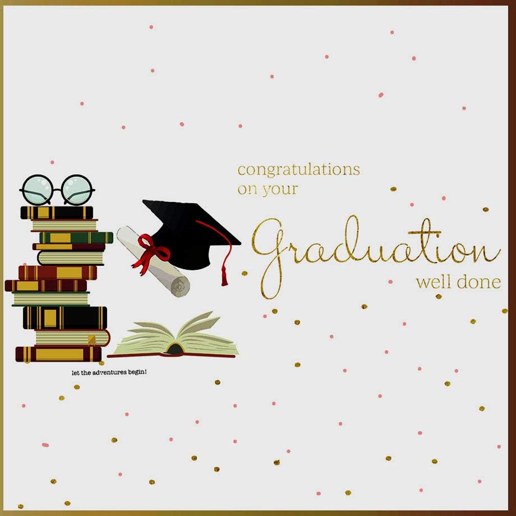 Rush Design Congratulations On Your Graduation Card - Well Done - 6 x 6 Inches : Amazon.co.uk ...