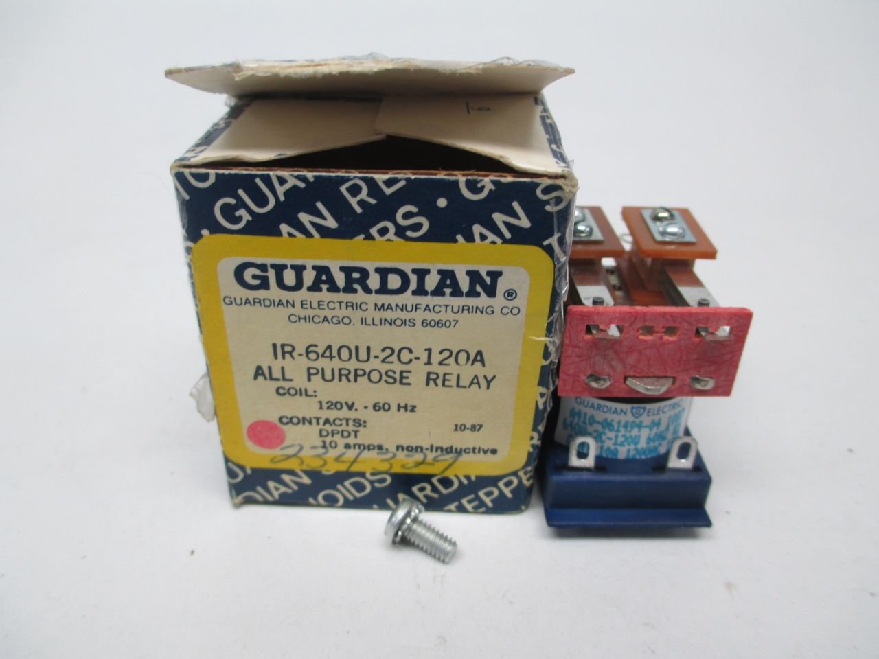 NEW GUARDIAN ELECTRIC IR-640U-2C-120A ALL-PURPOSE RELAY 120V-AC 10A AMP ...