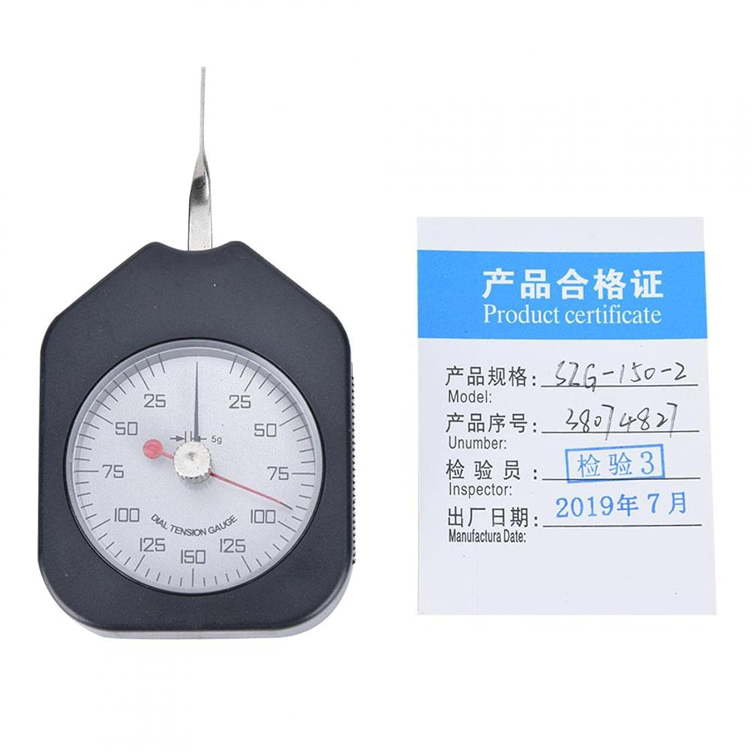 Amazon.com: Double Needle Dial Tension Gauge Meter Tension Meter Dial ...