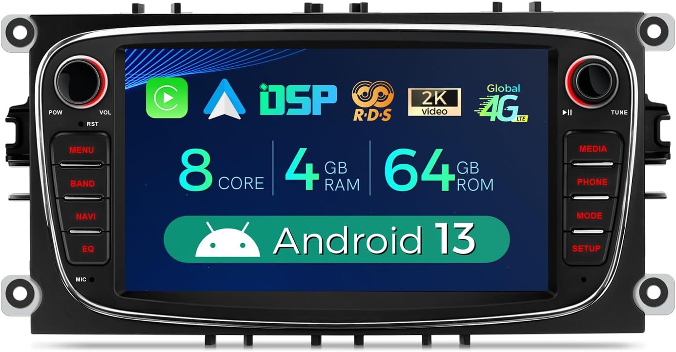 XTRONS Android Car Stereo Bluetooth for Ford Foucus Mondeo C-Max S-Max ...