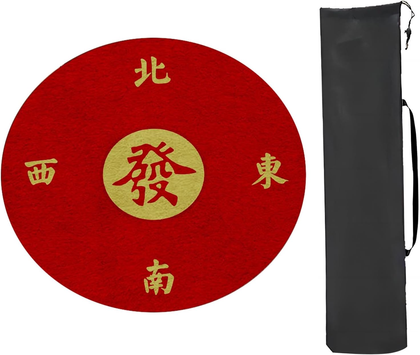 Majiang Table Mat, Round Mahjong Mat with Storage Bag, Mahjong Play Mat ...
