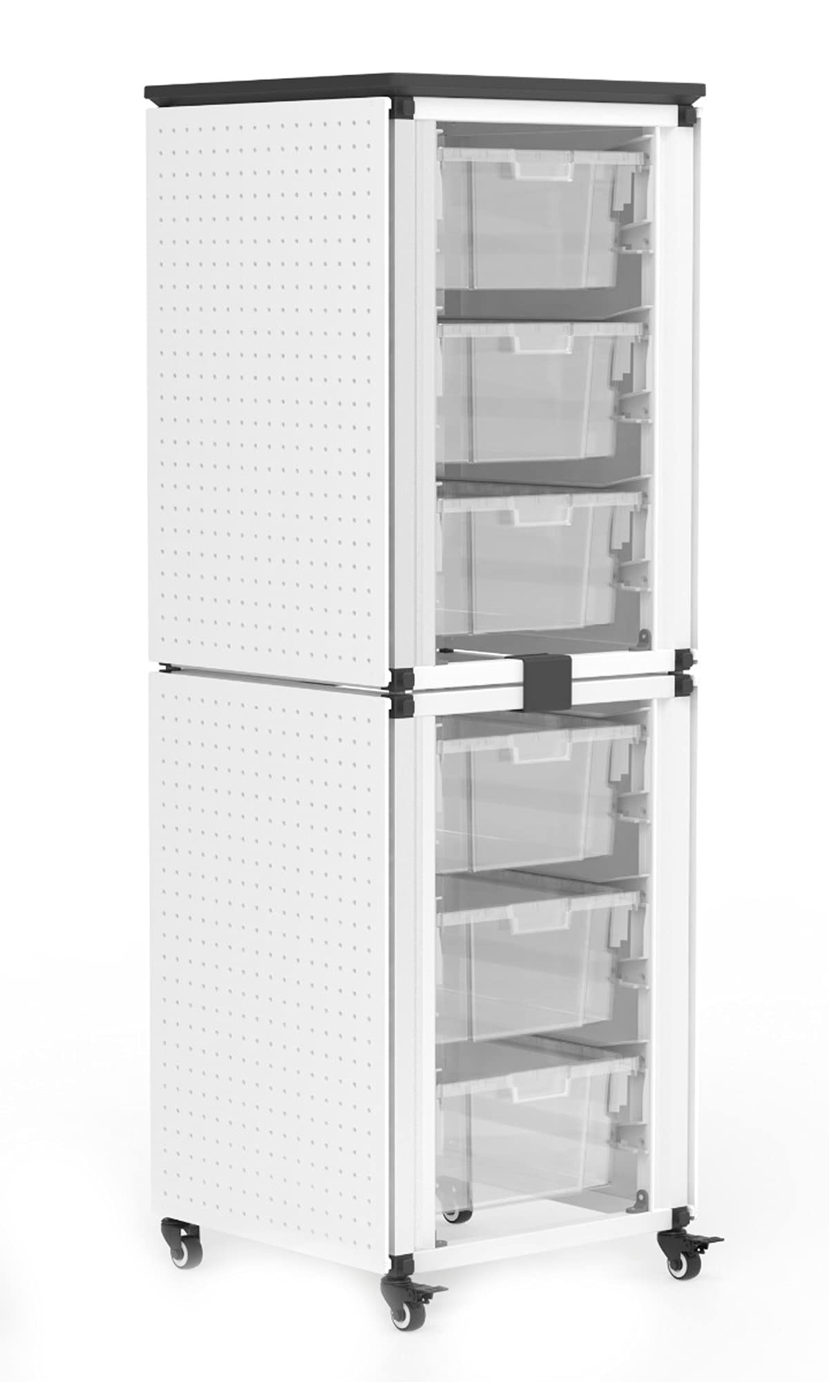 Buy LuxorMBS-STR-12-6L Modular Classroom Storage Cabinet - 2 Stacked ...