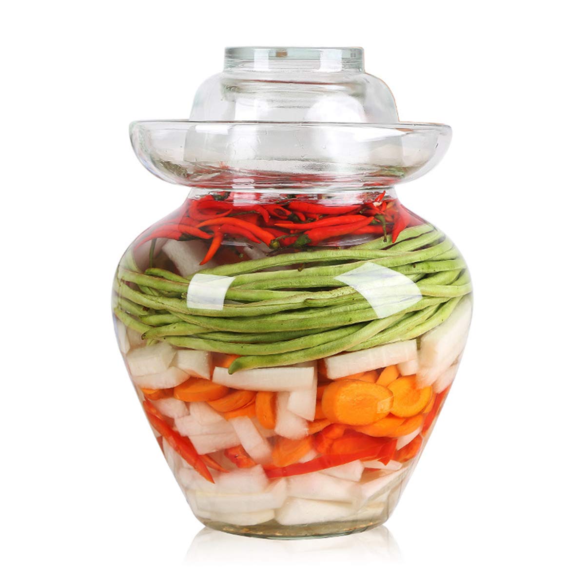 Amazon.com: Aosnttol 2 Liter Pickle Jar Glass Jar with Lid ...