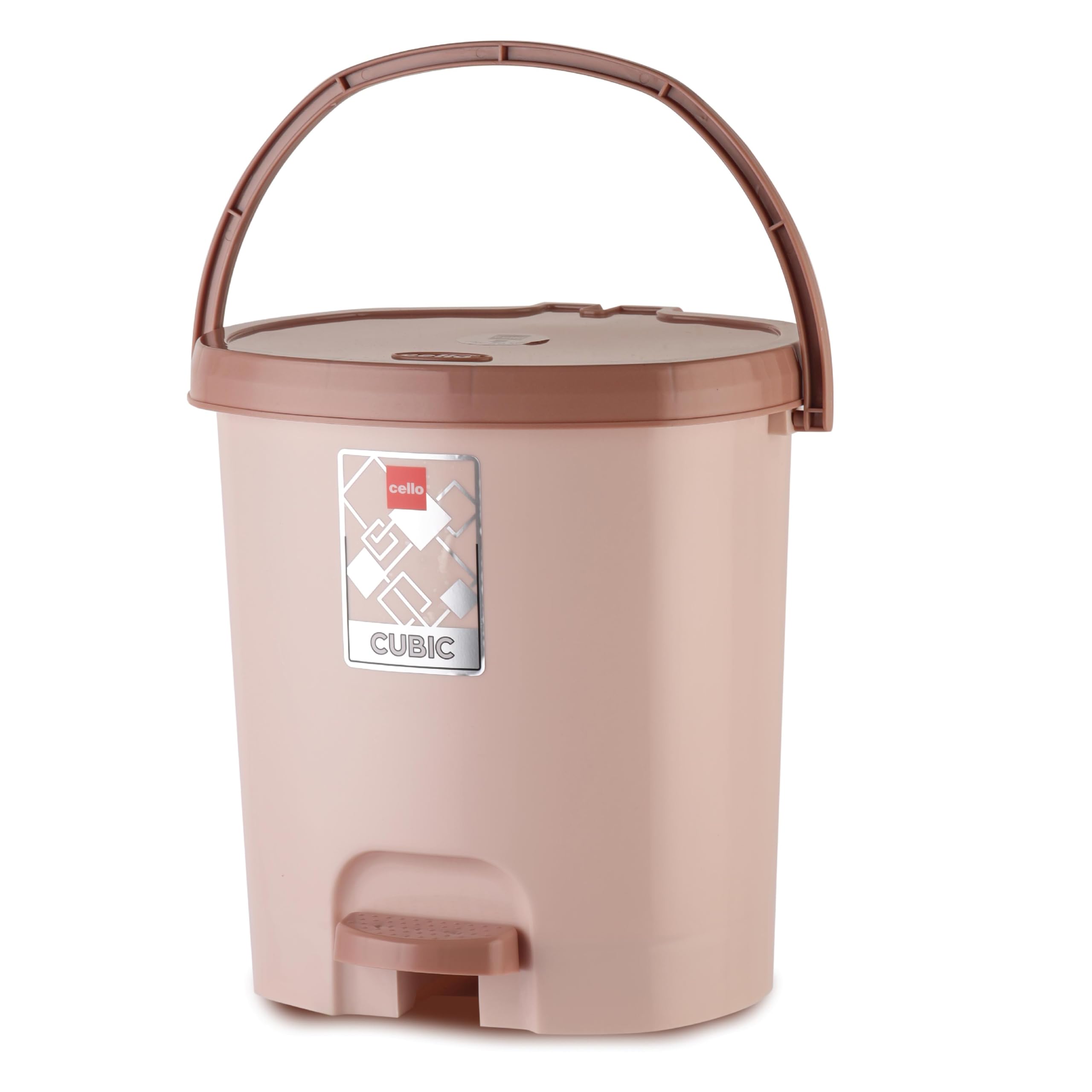 CELLO Cubic Plastic Pedal Dustbin Medium Size | Trash Can Garbage Waste ...