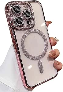 Amazon.com: Kwhapoo Luxury Bling Magnetic Compatible with iPhone 14 Pro Max 6.7 Inch Glitter ...