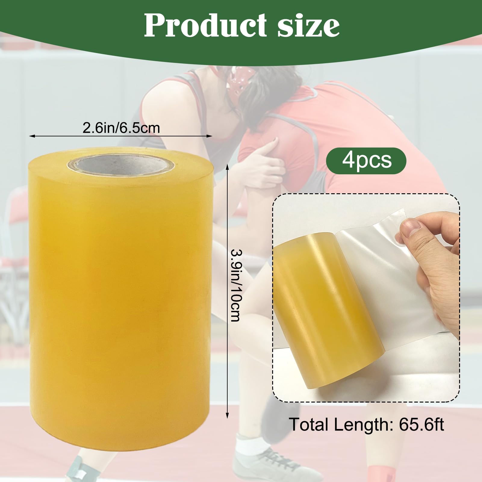 Snapklik.com : 4 Rolls Wrestling Mat Tape Clear Gym Floor Tape For ...