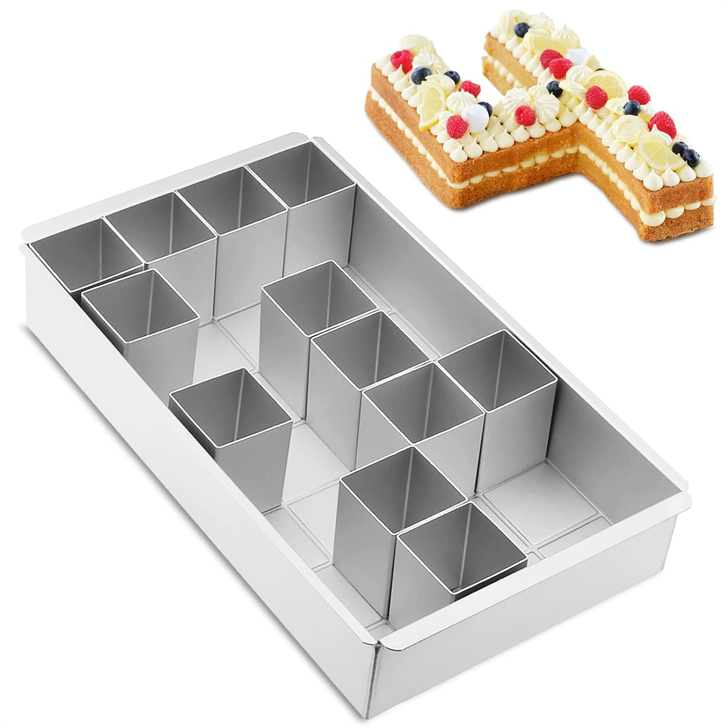 MEESOGA Letters Numbers Bakeware, Digital Number Cake Pan Nonstick ...