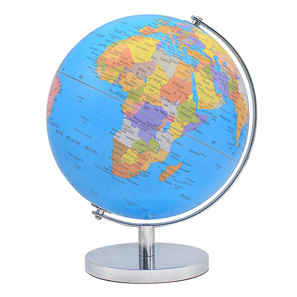 Rotating Classic World Globe with stand for your desk, office or home ...
