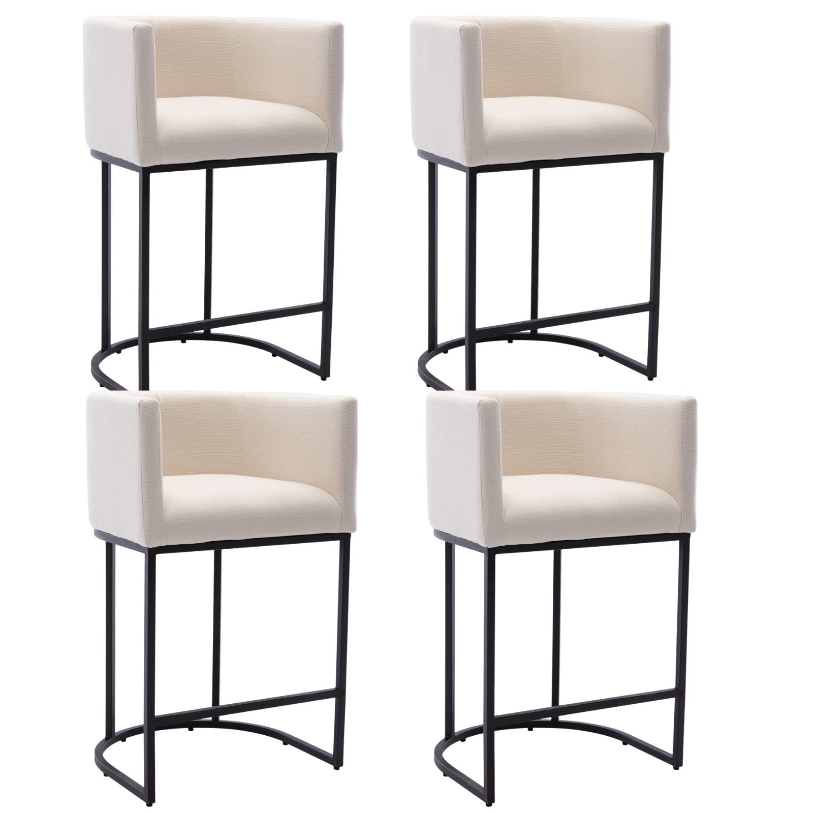 Amazon.com: HNY Modern Counter Height Linen Fabric Upholstered Counter ...