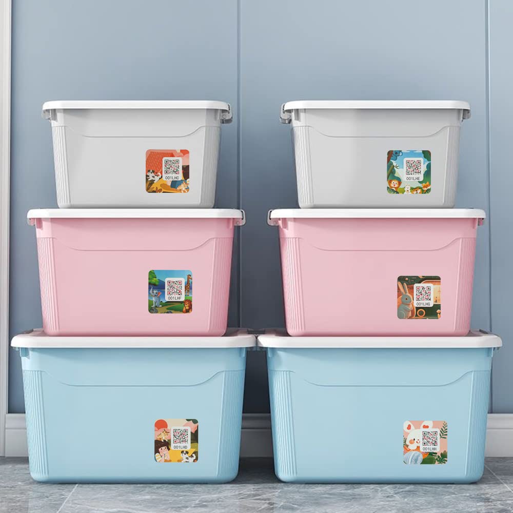 Amazon.com : Cute Animal QR Code Labels for Storage & Organization ...