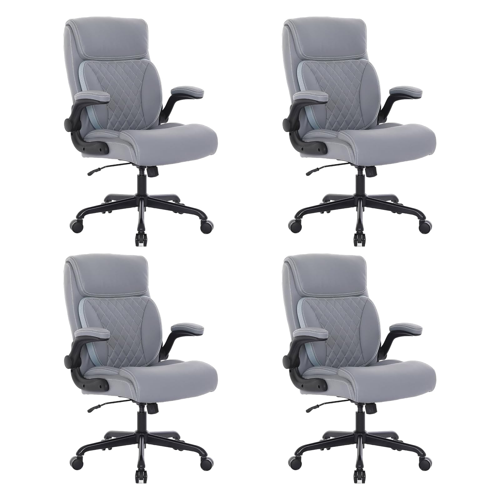 Snapklik.com : Youhauchair Executive Office Chair Set Of 4, PU Leather ...
