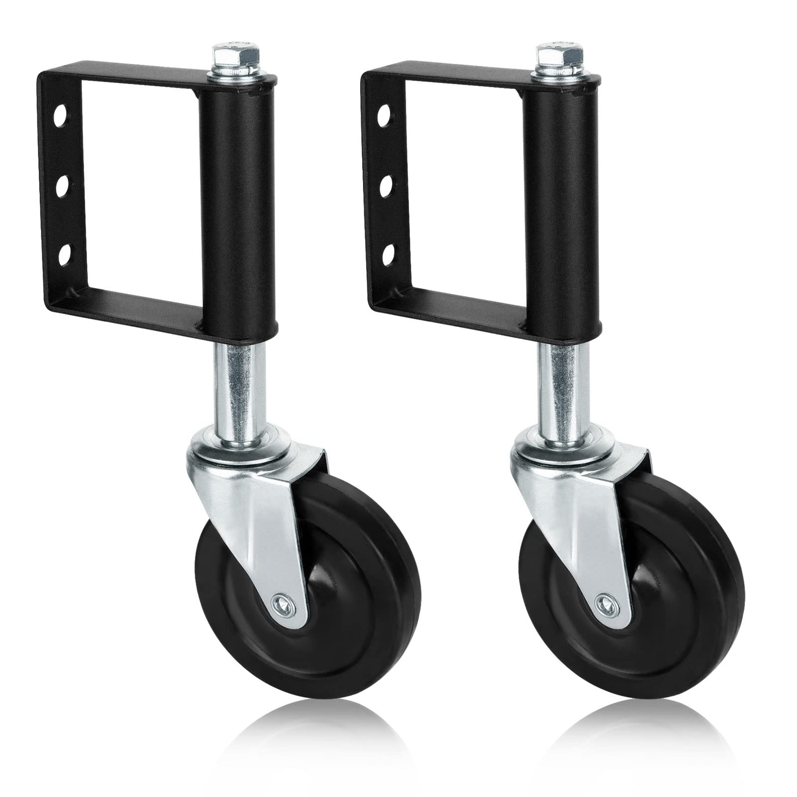 Snapklik.com : 2PCS 4 Inch Spring Loaded Gate Caster Rubber, Heavy Duty ...