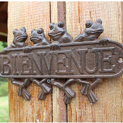 Plaque de bienvenue rustique en fonte - Plaque murale de bienvenue ...