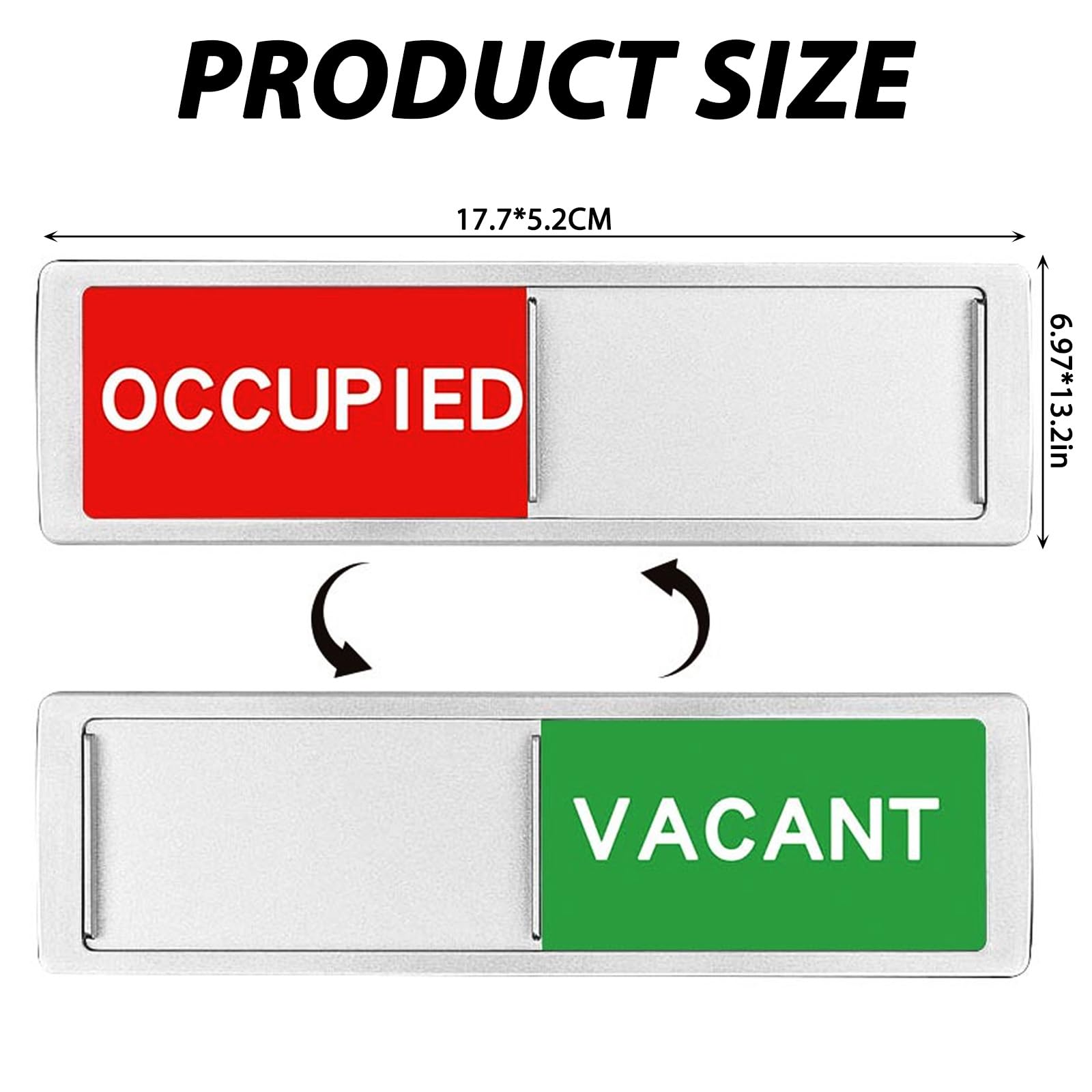 Toilet Signs for Door, 1Pc Vacant Occupied Bathroom Door Sign, Do Not ...
