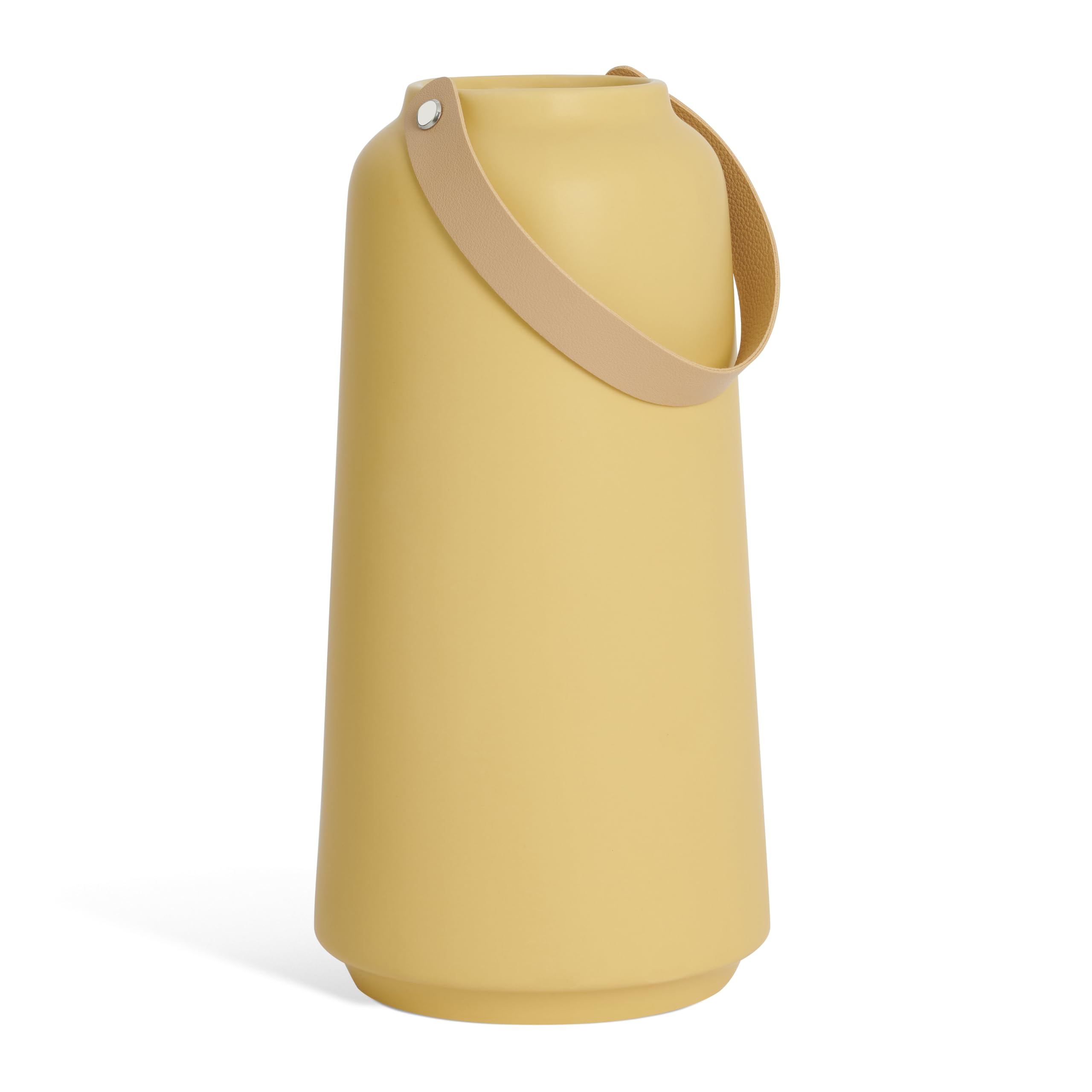 Amazon.com: Torre & Tagus Lido Yellow Cylinder Vase with Handle in Faux ...