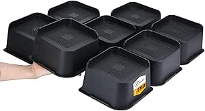 Amazon.com: Tocawe Bed Risers 3 Inch Heavy Duty, Furniture Risers with ...