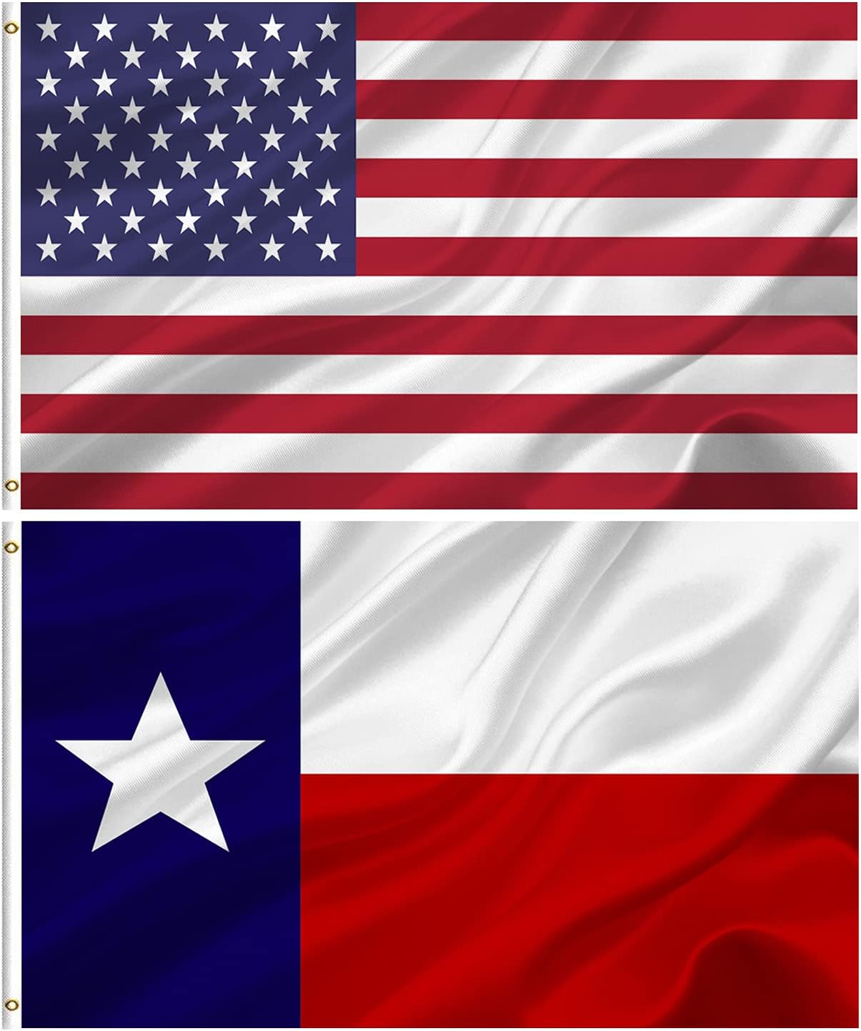 Amazon.com : American and Texas State Flag Combo 3x5 Outdoor- Durable ...