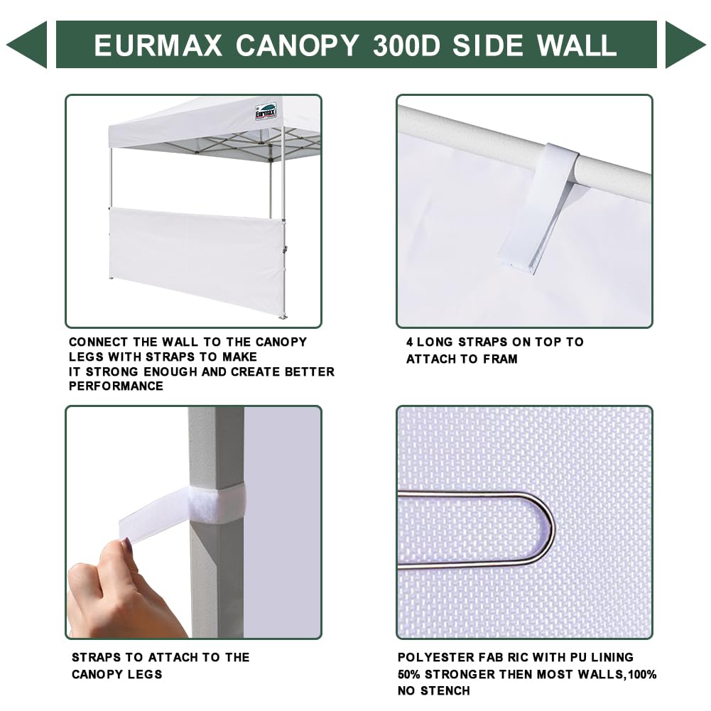 Snapklik.com : Eurmax USA Instant SunWall For 10x10 Pop Up Canopy
