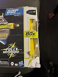 Amazon.com: Nerf Hyper Mach-100 Fully Motorized Blaster, 80 Hyper ...