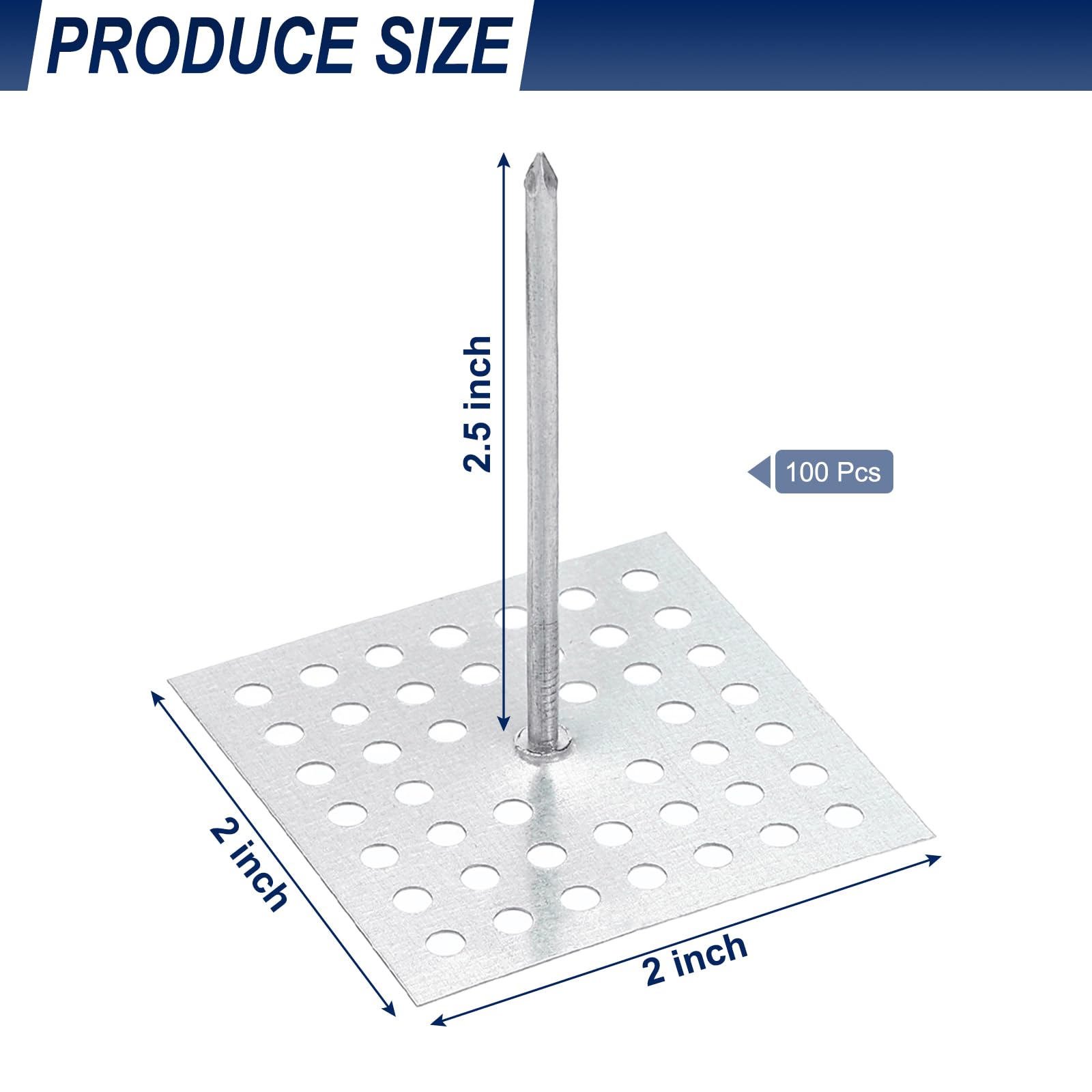 PATIKIL 100pcs Insulation Pins 2.5 Inch, Perforated Insulation Pins ...