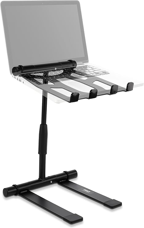 PYLE Portable Laptop Stand for Desk -Adjustable & Foldable Computer ...