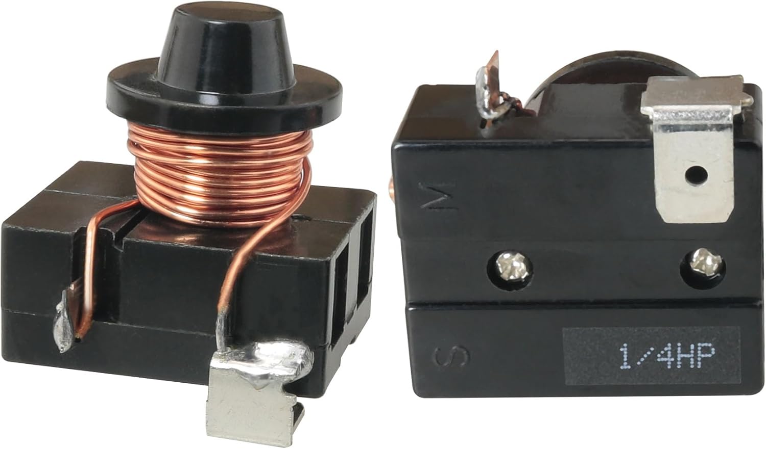 Amazon.com: MEETOOT 2PCS Coil Compressor Relay Starter Relay Black ...