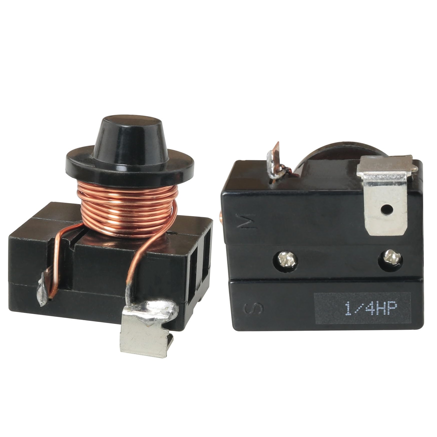 Amazon.com: MEETOOT 2PCS Coil Compressor Relay Starter Relay Black ...