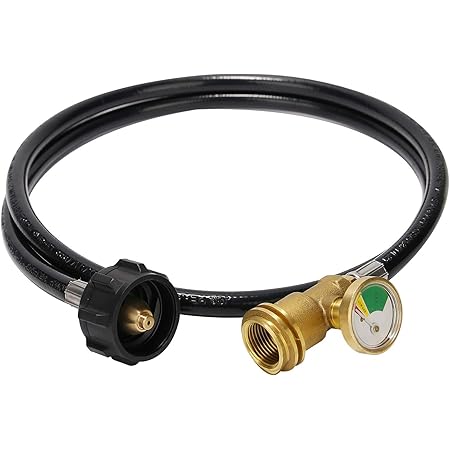 Amazon.com : Solimeta 5 Feet Propane Tank Extension Hose with Gauge ...