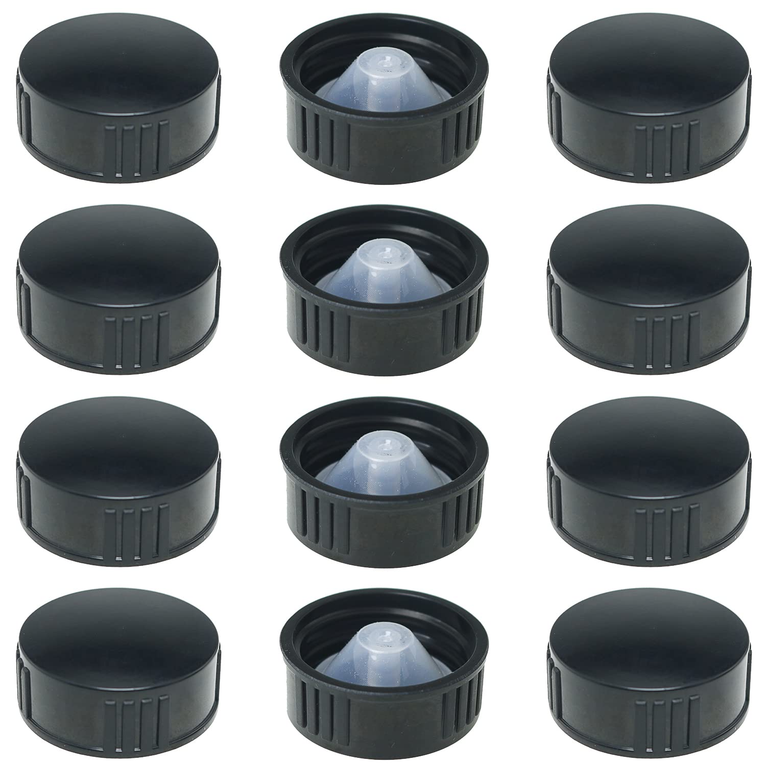 Phenolic Resin Cover FMHXG 12PCS 28mm Black Poly Seal Screw Caps for ...