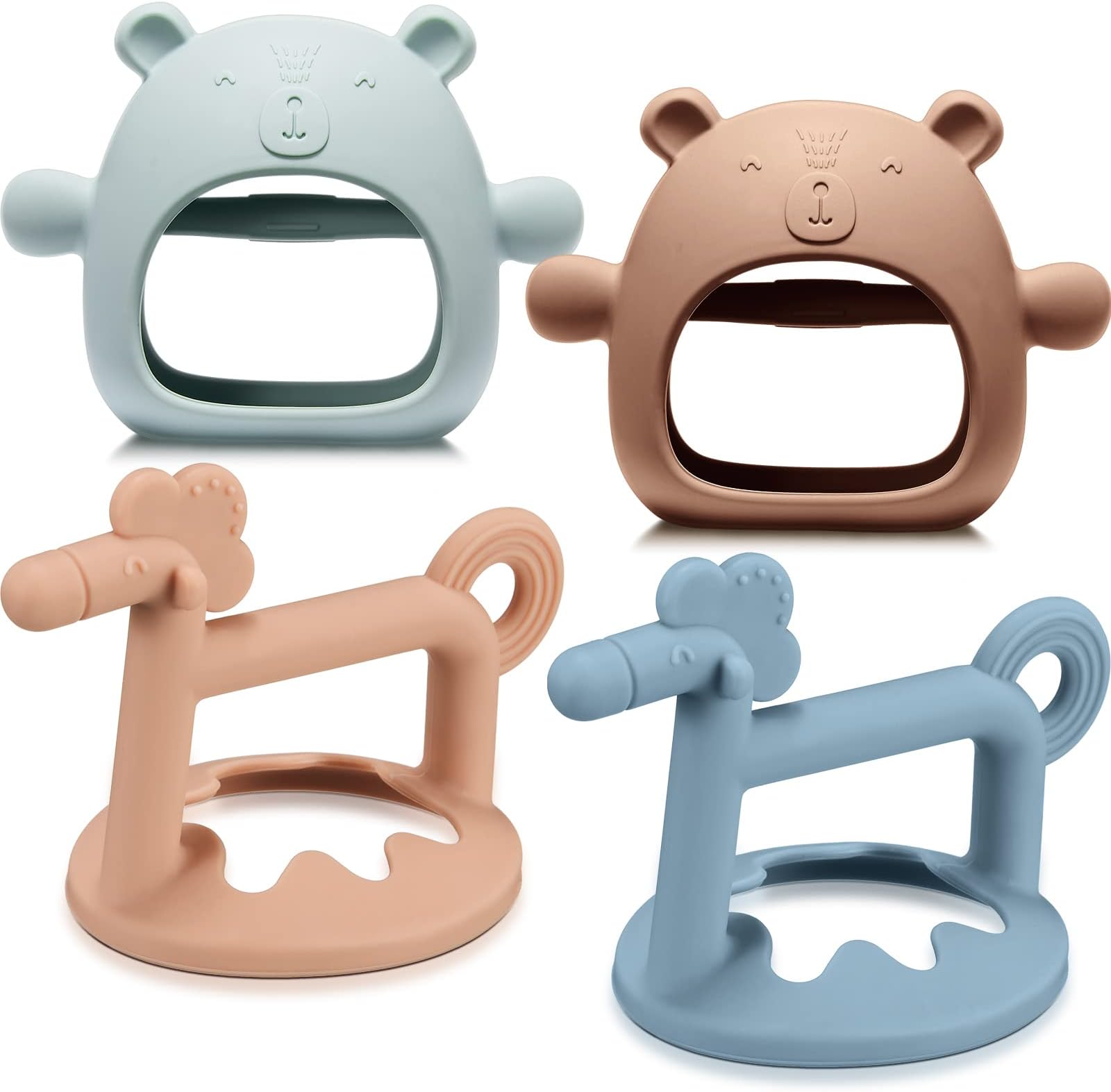 Amazon.com : Chumia 3 Pack Baby Teether Teething Toys for Babies 0-6 ...